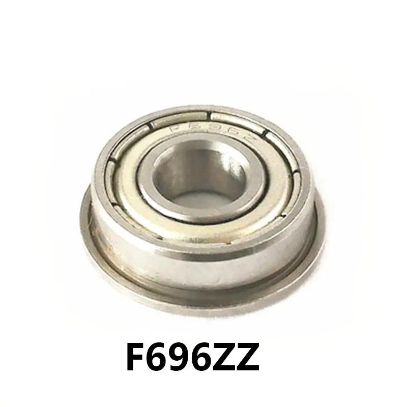 2pcs/lot F696ZZ Miniature Mini Flange Bearing F696 ZZ F696ZZ 6*15*17 ...