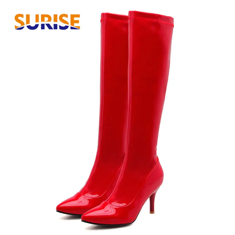 Aliexpress.com : Buy Winter Autumn Women Knee high Boots 8cm Thin Spike ...