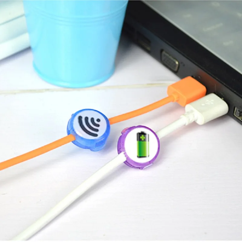 Circle cord identifier usb line mouse line charger line self adhesive ...