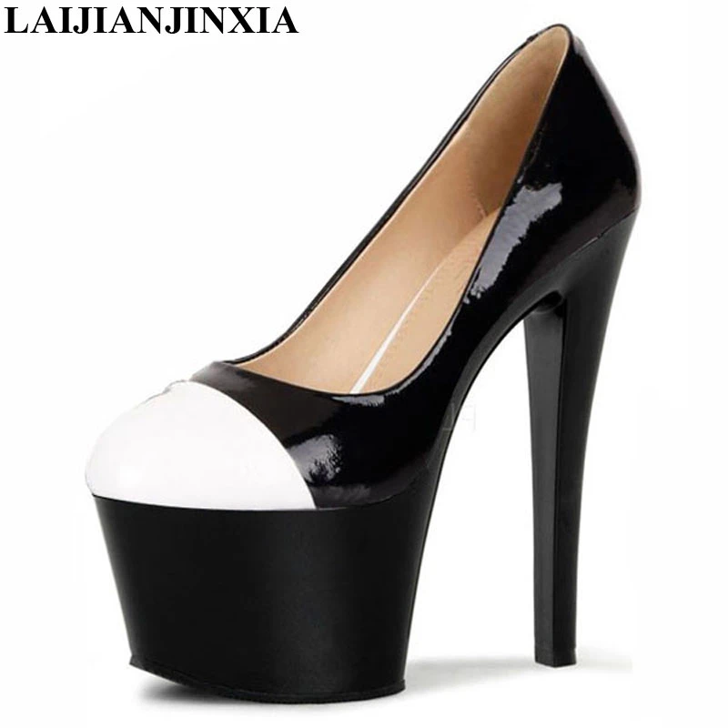Splice Sexy Women 17cm High Heels Pole Dancing Pumps Heel Platform ...