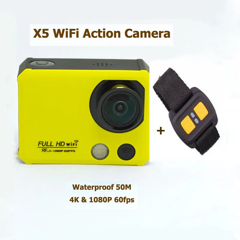 X5 HD 4K DV Camera WiFi 1080P 60FPS 2.0" LCD 170 Degree Wide Angle 50M ...