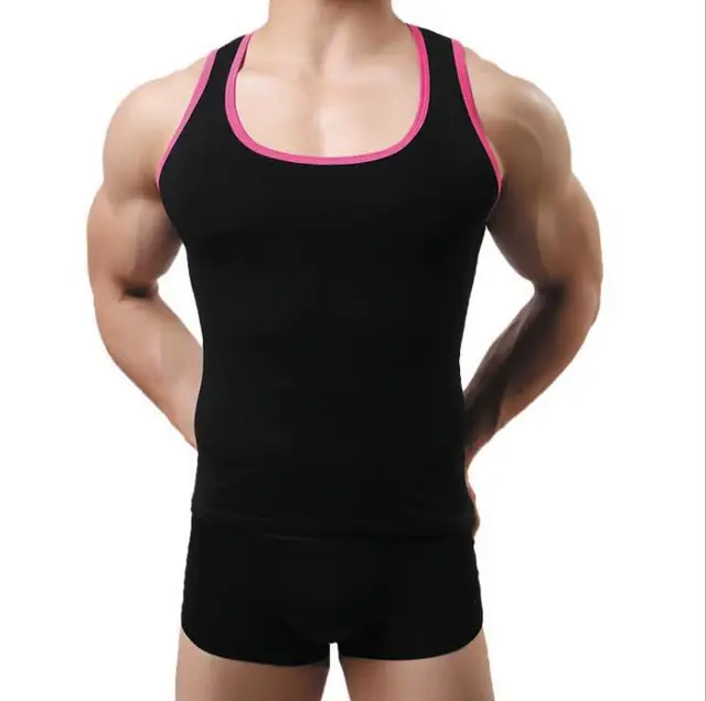 Buy 7 Colors Brand Mens Undershirt Solid Cotton