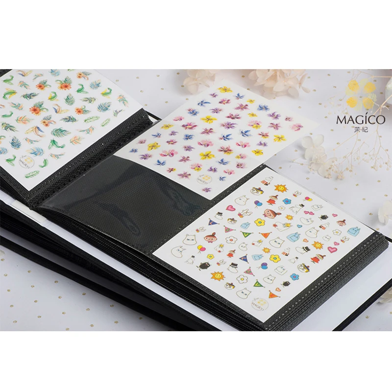 Magico nail stickers album brochures stickers storage package book nail ...