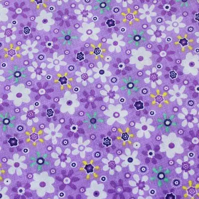 1 piece Purple Flower Printed 100% Cotton Fabric 150*50cm for Patchwork ...