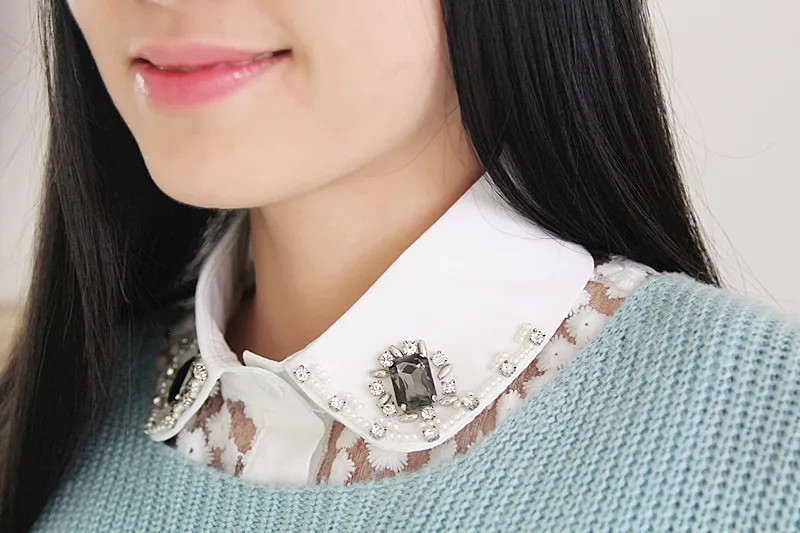 2016-New-Cute-Women-Ladies-Vertical-Korean-Hot-Sale-False-Collar-For ...