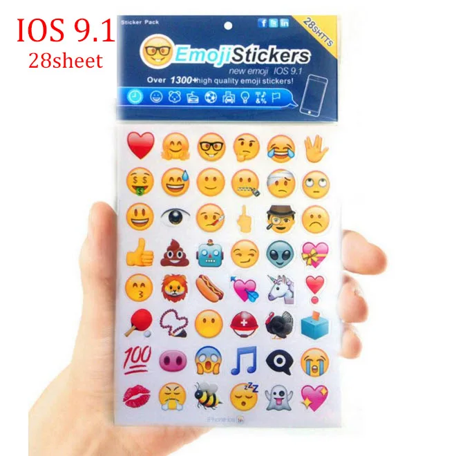 Aliexpress.com : Buy New IOS 9.1 28sheets/lot Emoji Smile face stickers ...