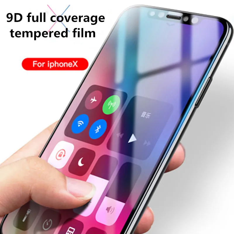 For Apple X Tempered Film 9D New Two Strong Full screen Cover Film iPhoneX/678 Universal Mobile ...