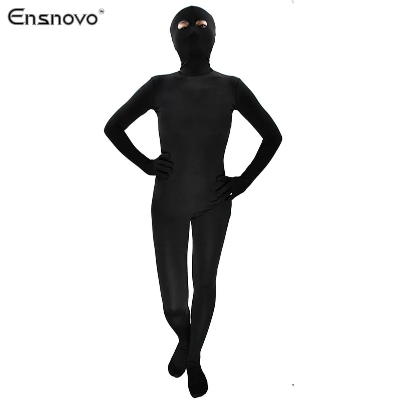 Ensnovo Open Eyes Nylon Lycra Zentai For Women Adult Custom Second Skin