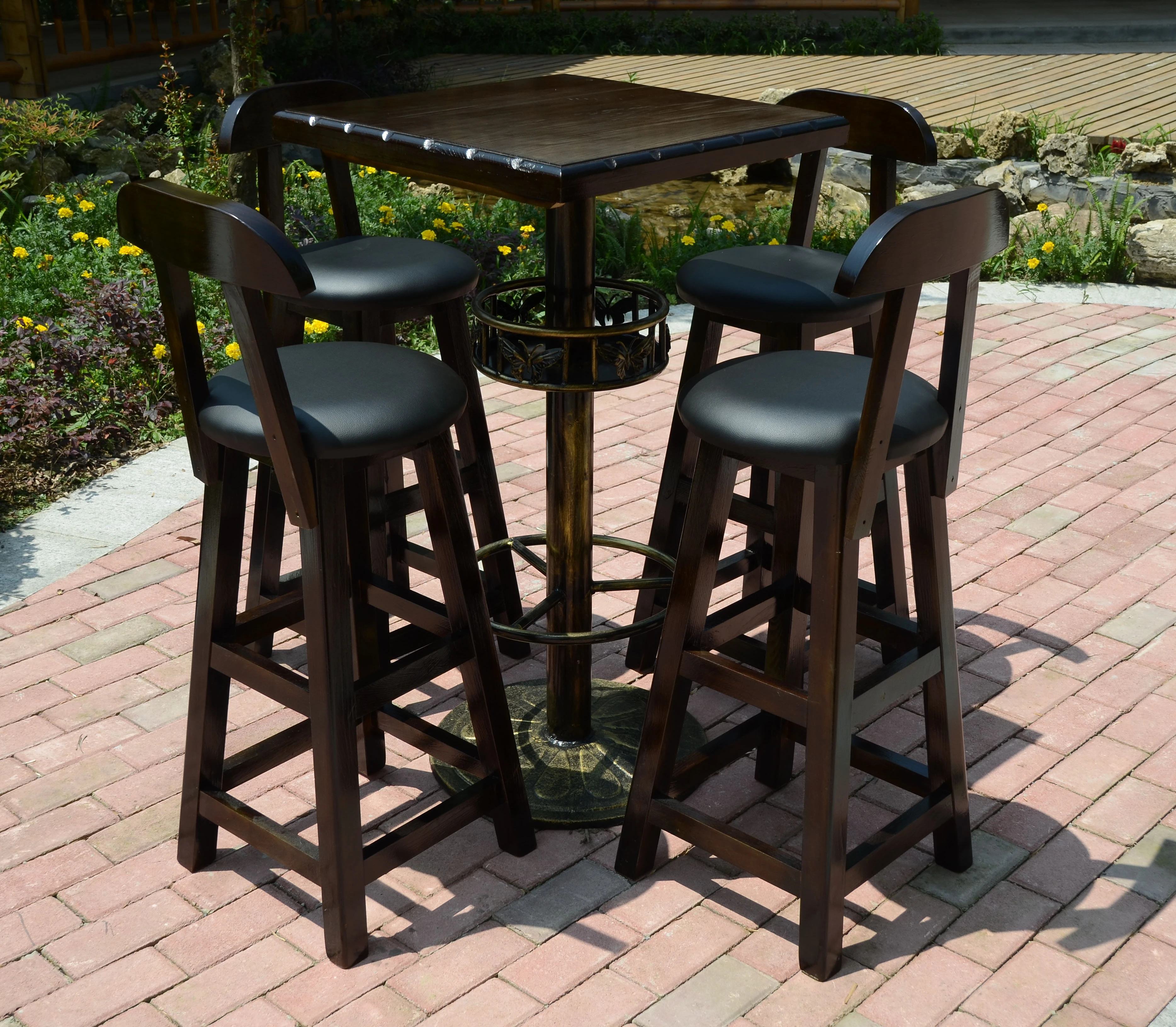 Fabricantes spot bar cadeiras de madeira carbonizada bancos de bares ...