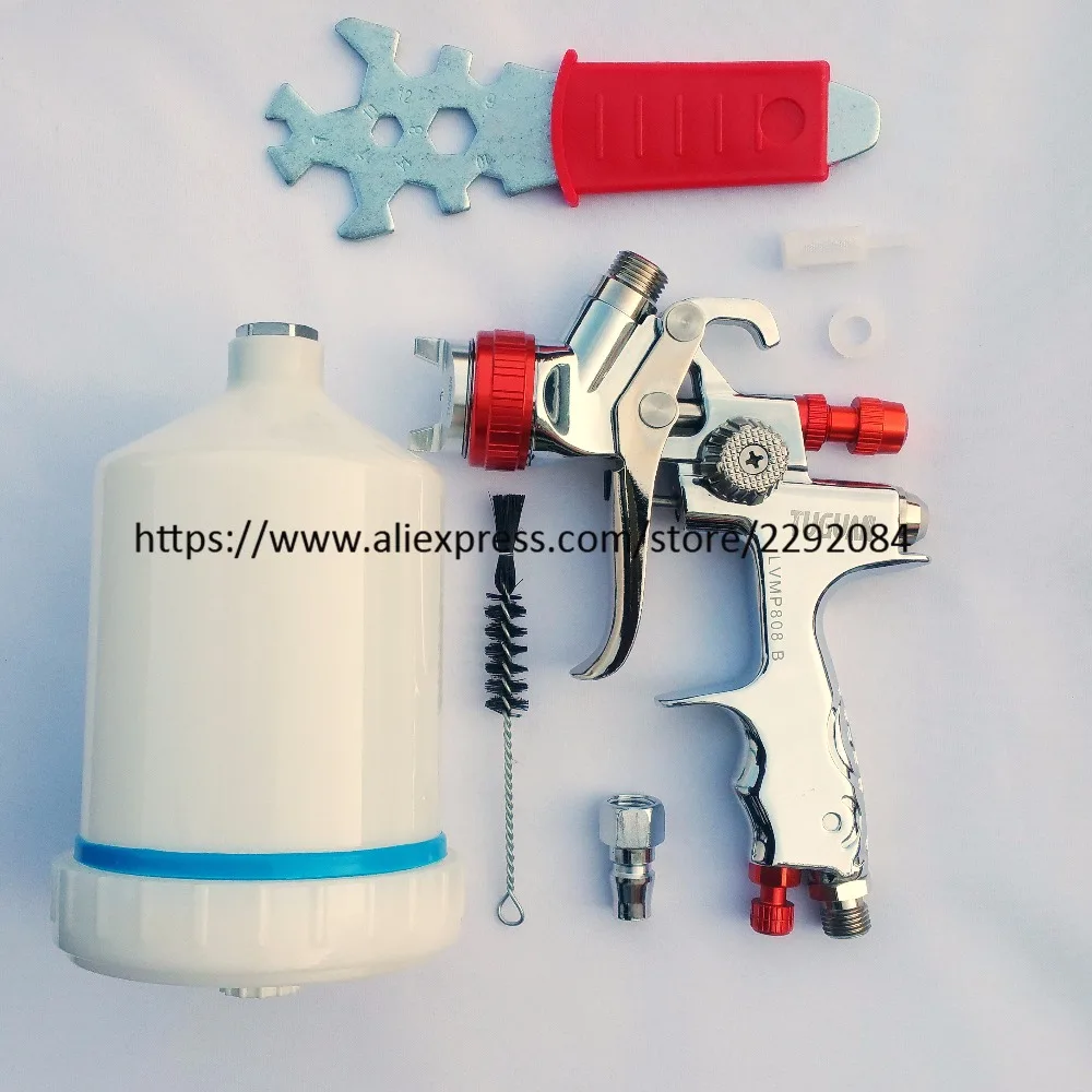 LVMP mini Spray Gun 1.3mm Gravity feed nozzle 600CC paint sprayers ...