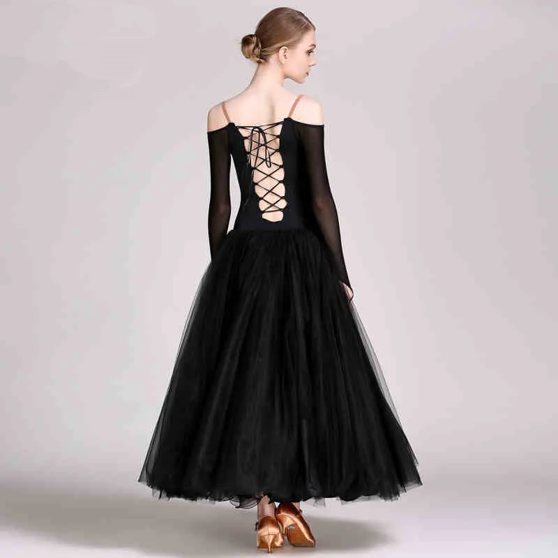 Novo vestido longo elegante vermelho/preto, para mulheres, performance ...