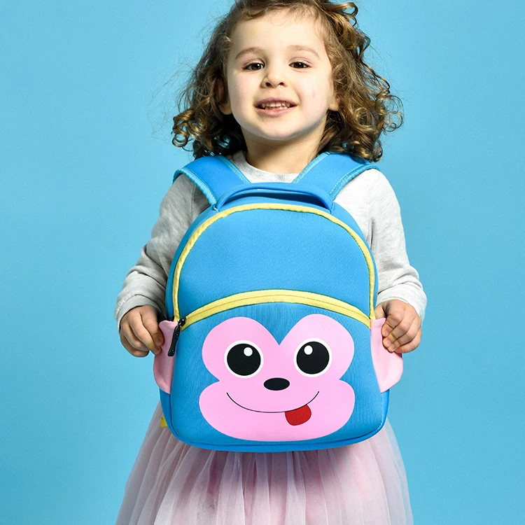 Waterproof backpack with monkey drawing for children|Mochilas escolares ...