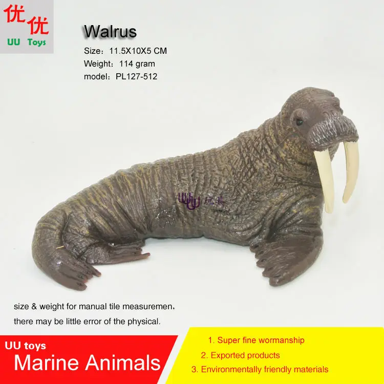 Hot toys femal Walrus Simulation model Marine Animals Sea Animal kids ...