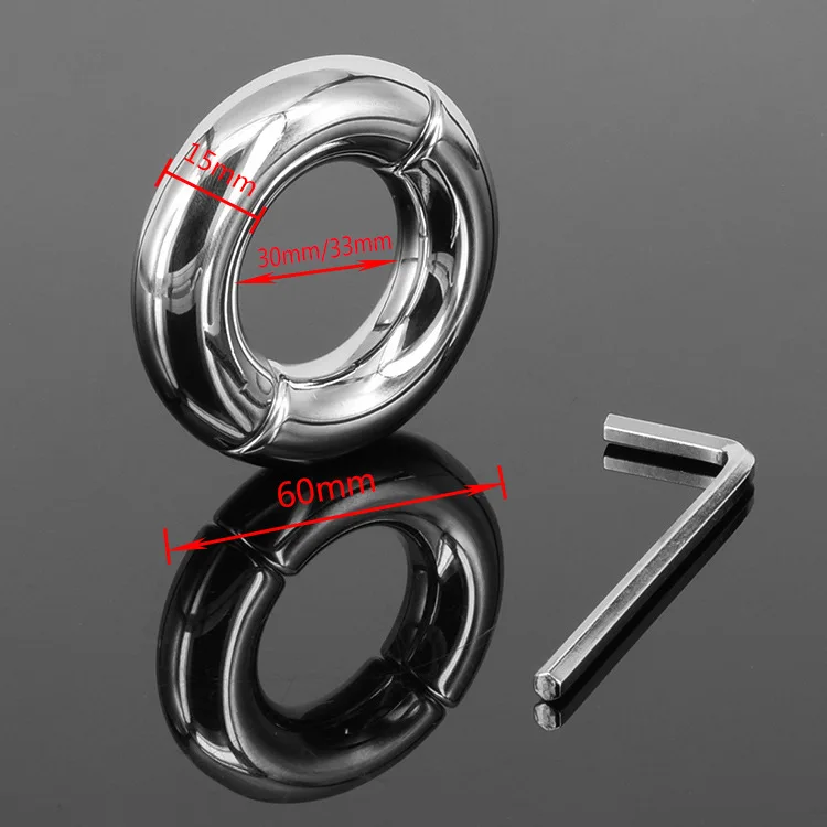 Round Smooth Testicle Balls Scrotum Pendant Stainless Steel Ball