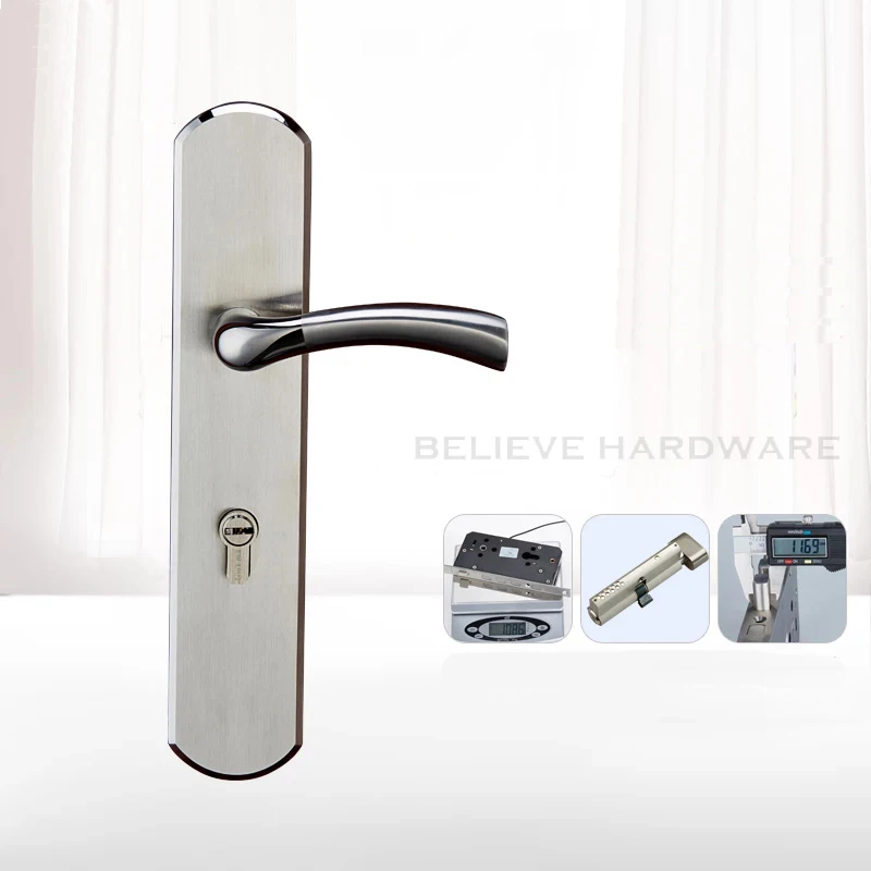 KINLONG W61203144C Entrance Door Locks 304 Stainless Steel Lever Handle ...