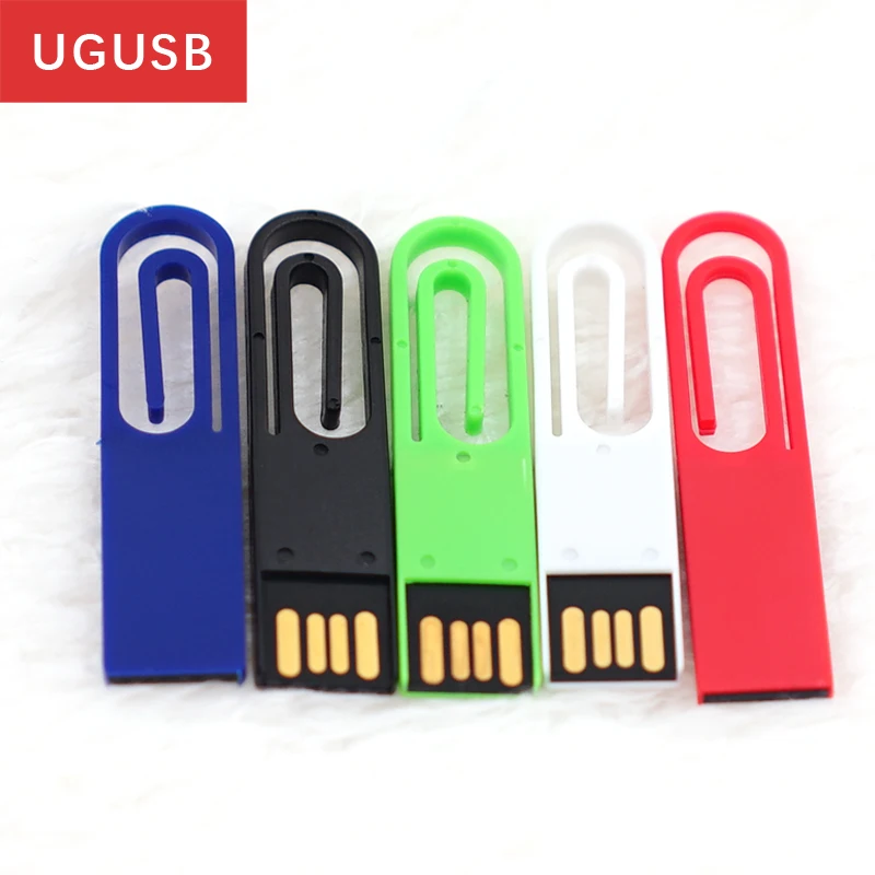 Mini paper clip usb flash drive colorful memory stick pen drive ...