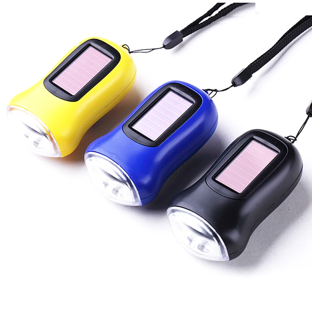 100pcs-Mini-Portable-Hand-Crank-Dynamo-3-LED-Solar-Powered-Flashlight ...