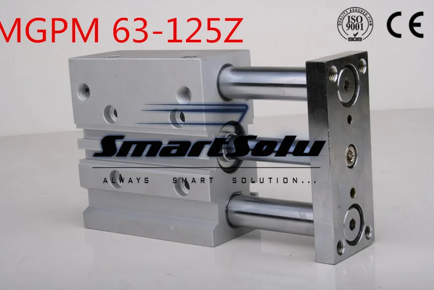 Free Shipping MGPM63 125Z double action 3 rod guide cylinders compact ...