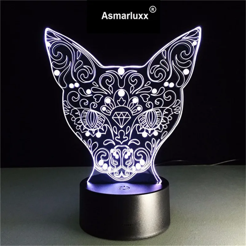 Creative Cute Cat LED Night Light For Children Baby Kids Bedside Lamp ...