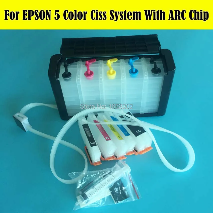 Juego de 5 colores para impresora EPSON Ciss, sistema Ciss T2730 273 ...