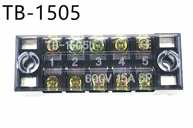 10pcs Terminal Blocks Tb-1505(15a 5p) Patch Panel Wiring Row Junction ...