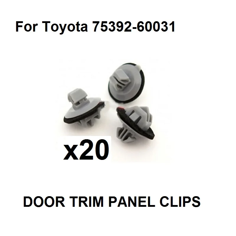 20 Piece Moulding Clip For Toyota: 75392-60031 Diameter Of The Head ...