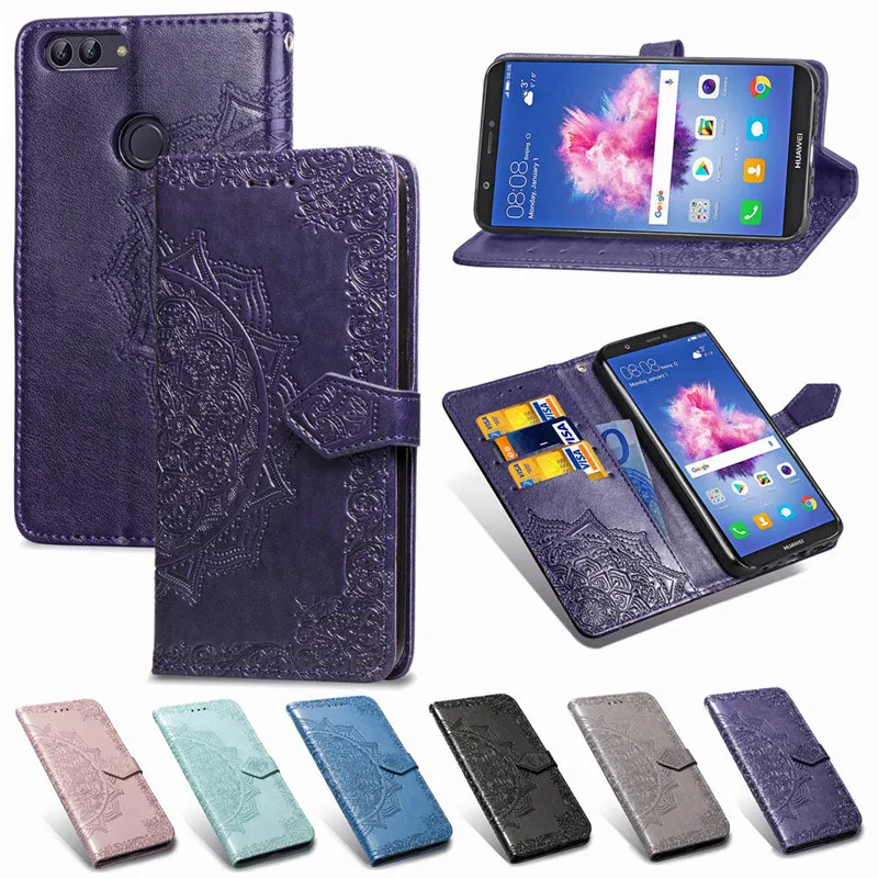 For Huawei P Smart Case Huawei PSmart Cover 5.65 Wallet PU Leather Back ...