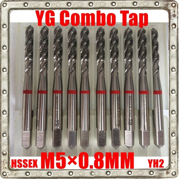 YG Combo M5 HSSEX YH2 Spiral Flute Red Ring Metric Machine Screw ...