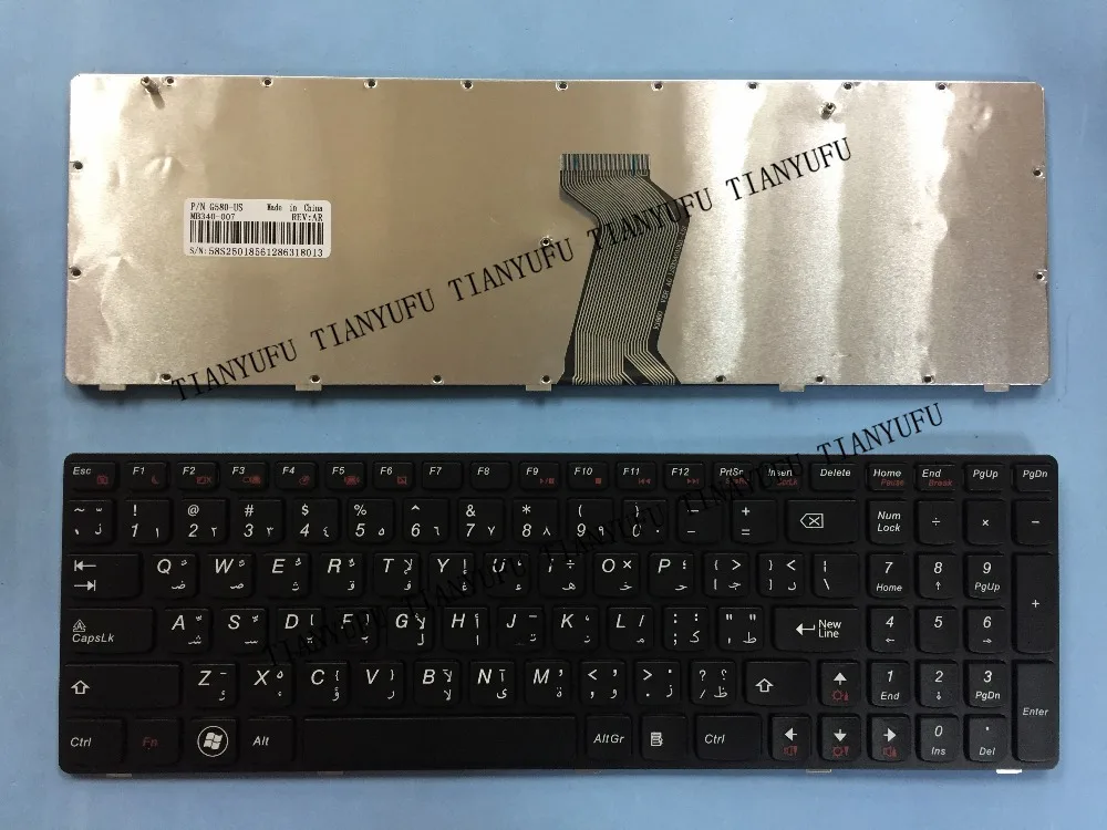 NEW ARABIC G580 KEYBOARD FOR Lenovo G580 Z580A G585 Z585 B580 G780 G770 ...