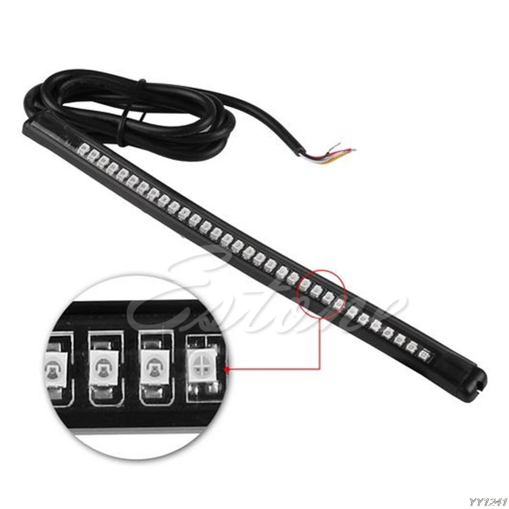 Universal flexible Motorcycle Light 32 LED Strip Tail Brake stop/turn ...