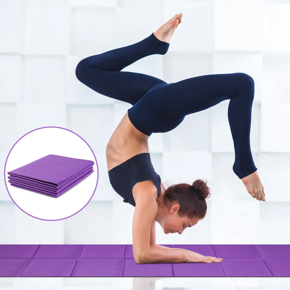 6mm Pvc Foldable Exercise Yoga Mat Extra Thick High Density Yoga Mats