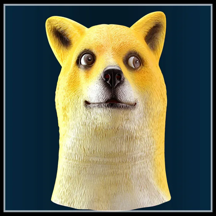 Free Shipping Creepy Doge Crazy Dog Mask Funny Mascaras Halloween ...