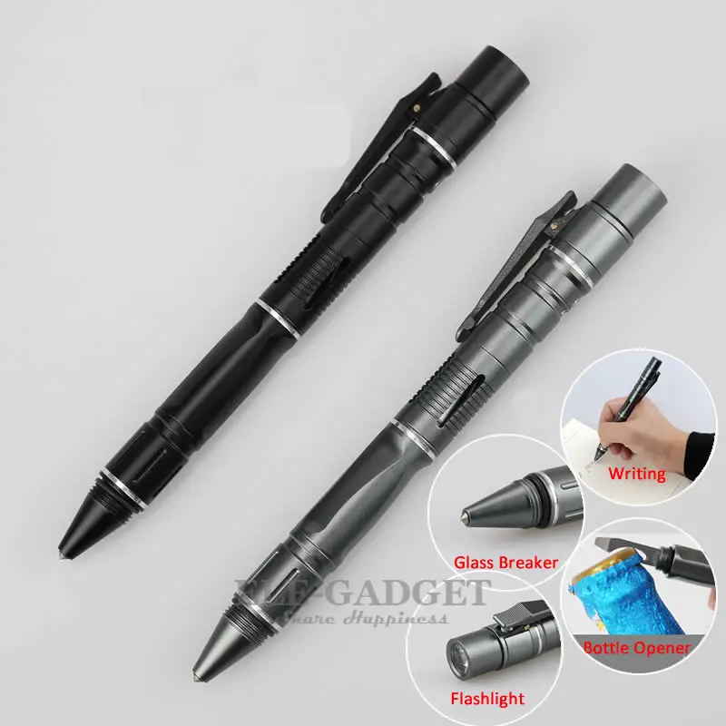 4-In-1-Self-Defense-Tatical-Pen-With-Led-Light-Emergency-Glass-Breaker ...