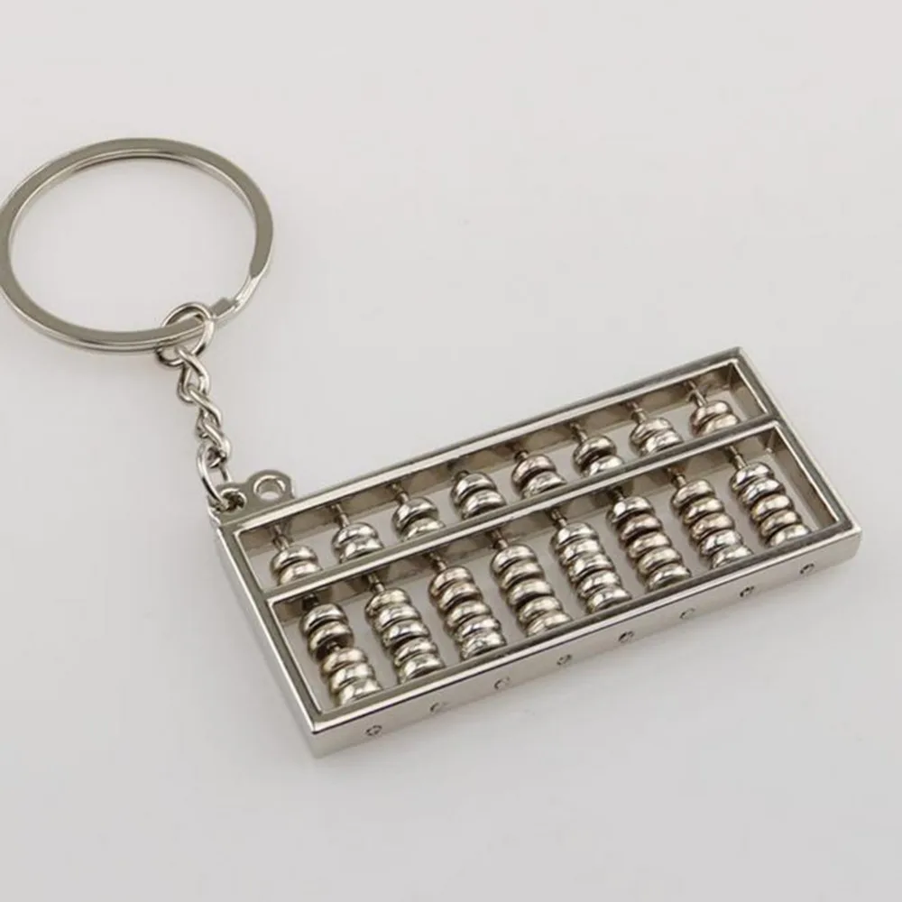 New Design Silvery Chinese Accounting Tool 6 Rows Abacus Key Chain Ring ...