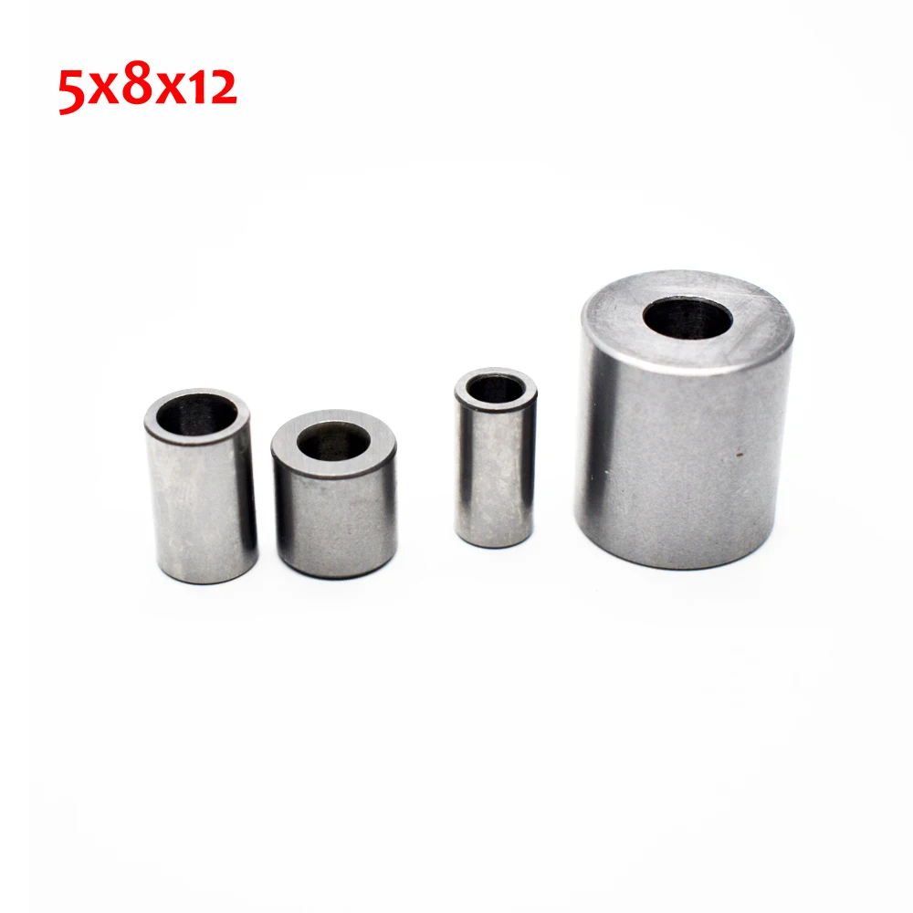 10 Pcs 5*8*12 OD 8MM ID 5MM Steel Drill Sleeve Brushing Guide Sleeve ...