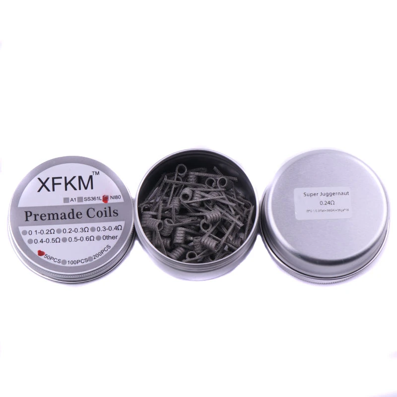 XFKM Ni80 Heating Wire Prebuilt coil Clapton Super Juggernaut alien ...