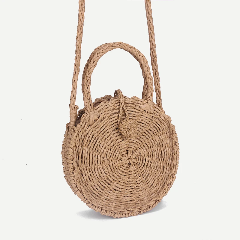 Woven Round Straw Crossbody Bag
