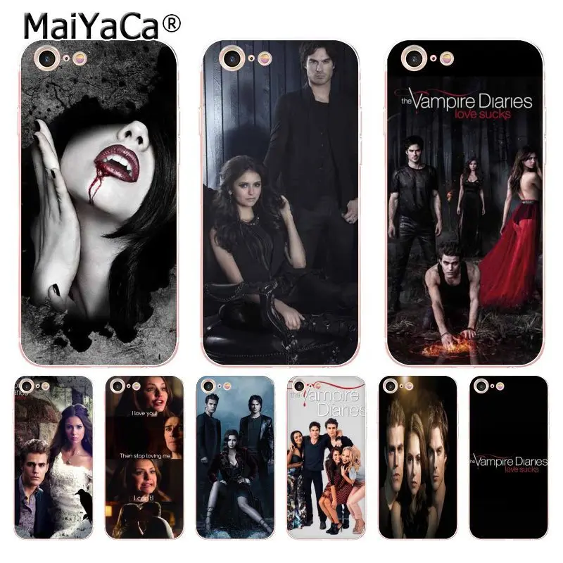 MaiYaCa Vampire Diaries transparent soft tpu phone case cover for ...