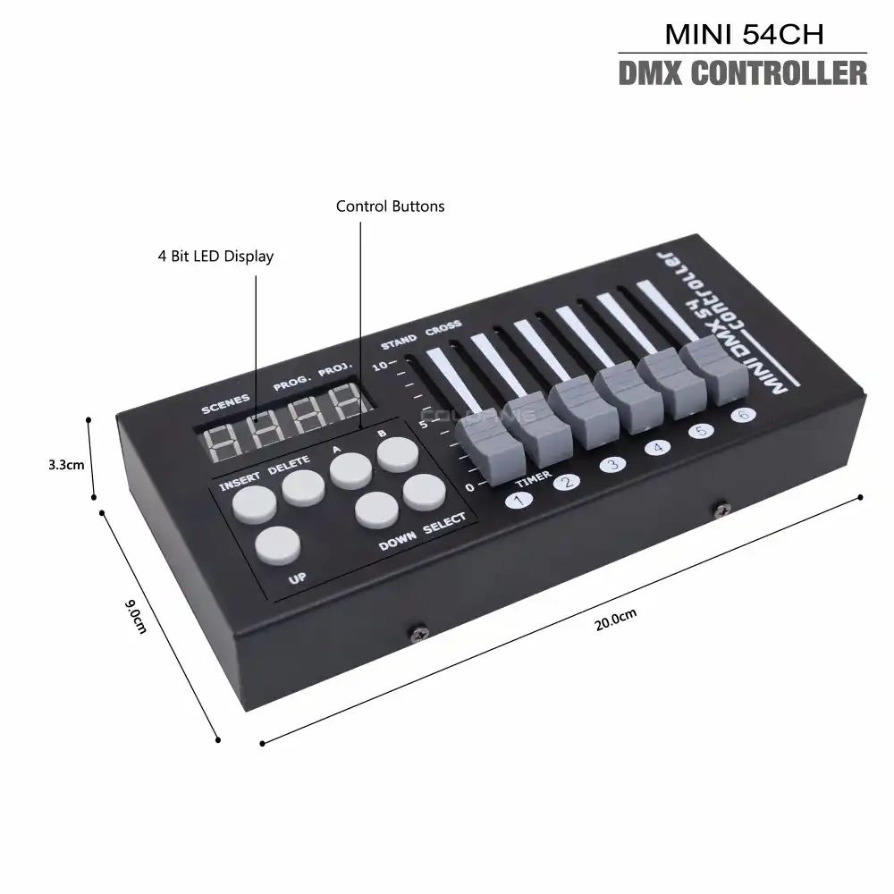 Promotion! MINI DMX Controller 54 Channel DMX Dimmer Console For Stage ...