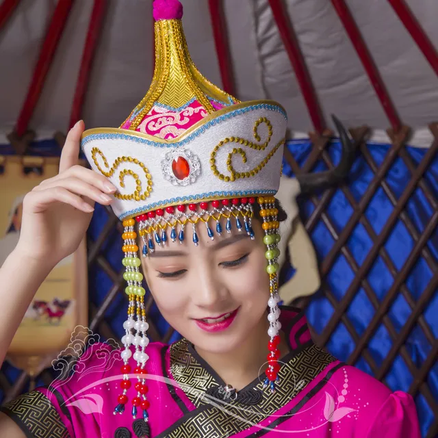Chapeu Mongol Tradicional Mongolian Hat With Ornament | Mongolian