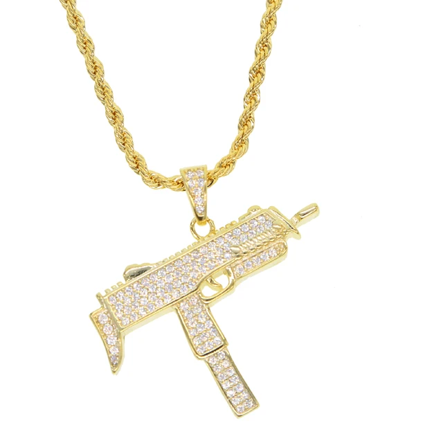 Aliexpress.com : Buy High quality Mens Boys Necklaces Hand Pistol Gun ...