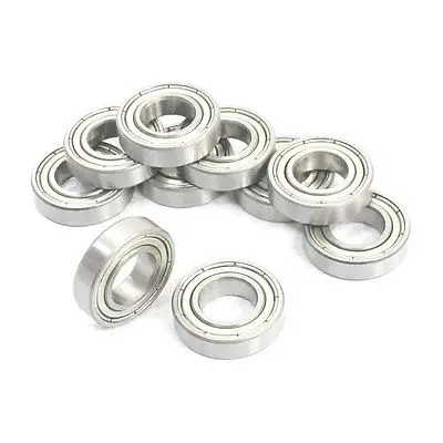 10 Pcs 12mm x 24mm x 6mm Sealed Deep Groove Radial Ball Bearings 6901Z ...