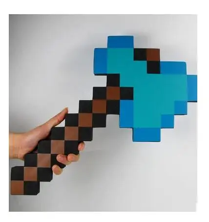 14 Styles Minecraft Eva Foam Diamond Pick Axes Gun Hamaxe Swords Model ...