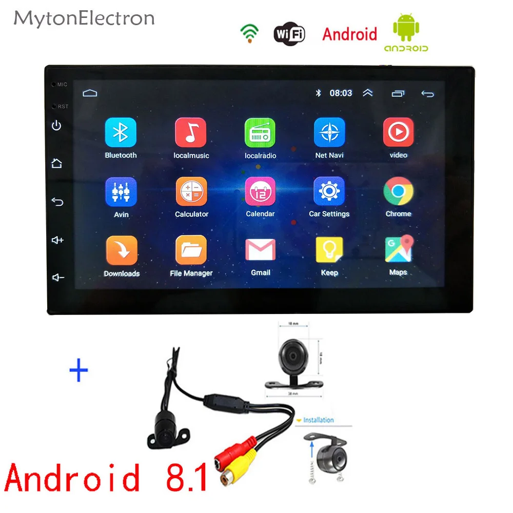 2-Din-Android-Radio-Bluetooth-GPS-Navigation-WIFI-Stereo-USB-Audio-PC ...