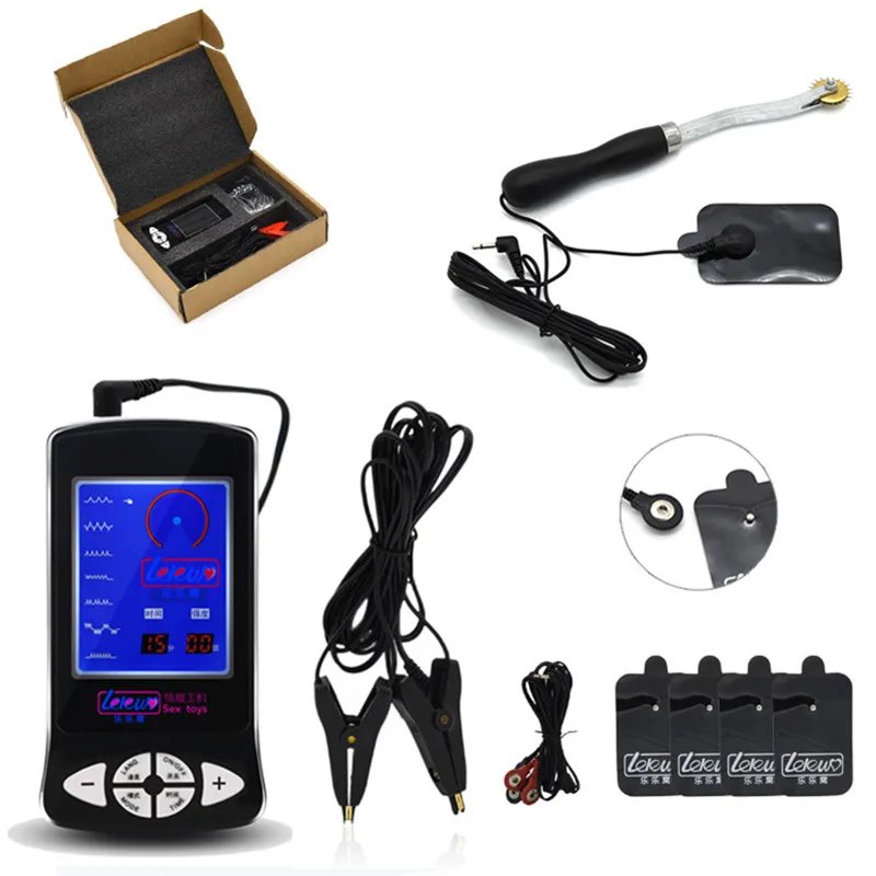 4in1 Electric Shocker Toys With Scroll Wheel Nipples Clips Electrode ...