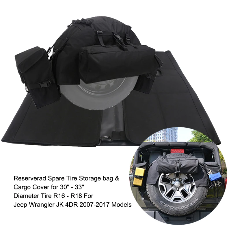 Car Spare Tire Storage Box Bag Sports Sahara Organizers Cargo Bag ...