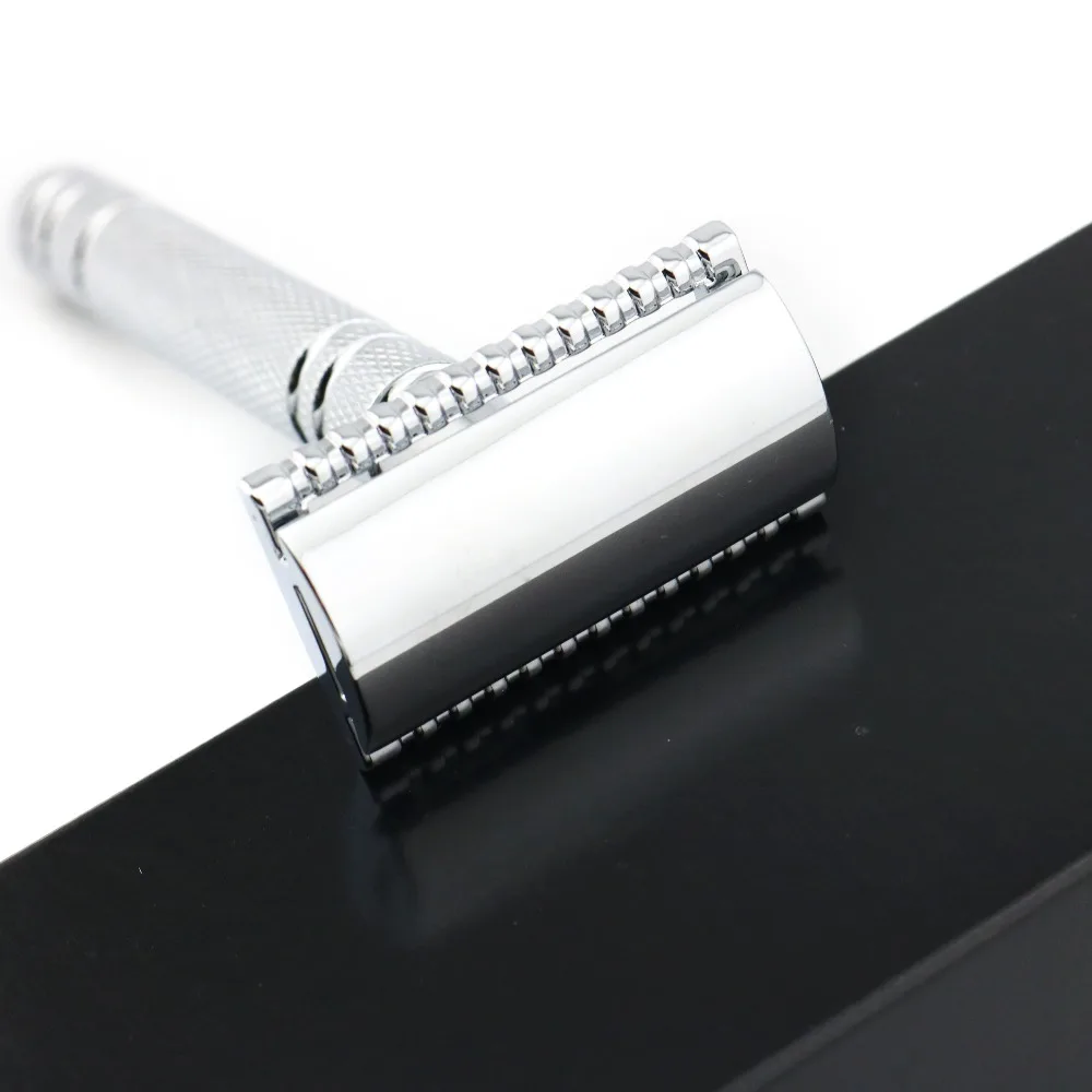 Double Edge Safety Razor Shaving Razor Silver Manual Razor Classic ...