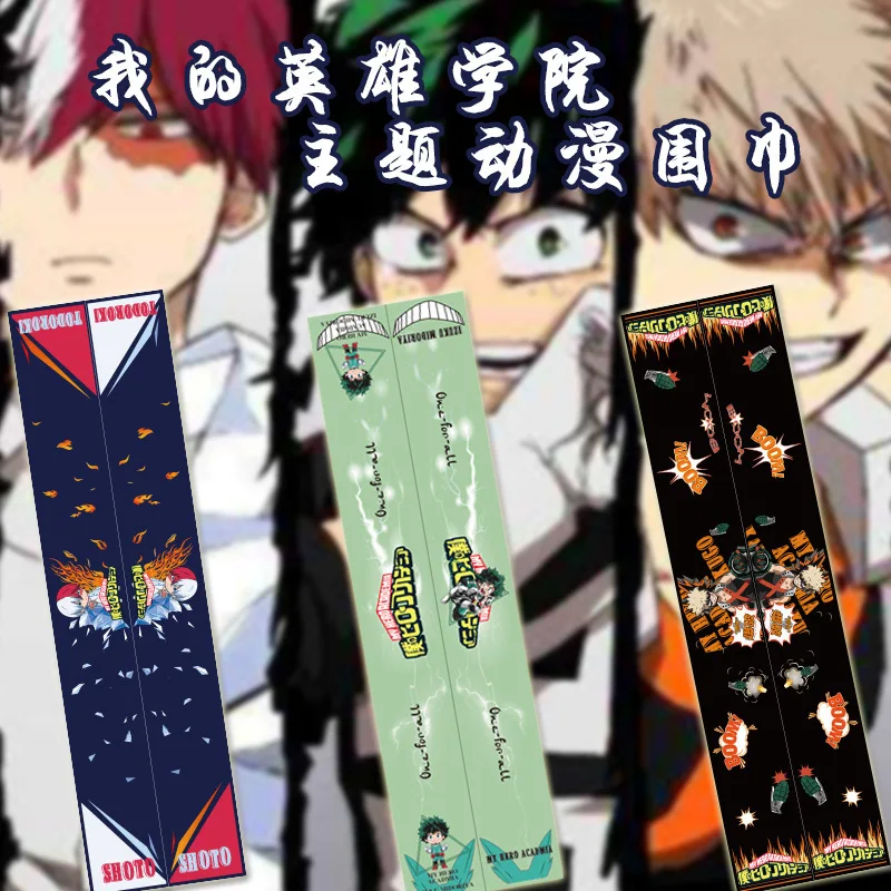 Anime Boku No My Hero Academia Scarf Velvet Warm Scarf Todoroki Shoto ...