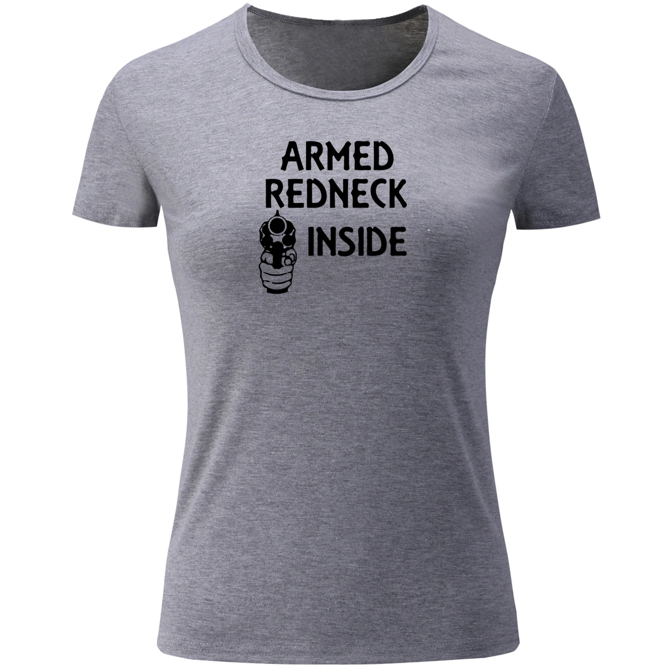 iDzn Fashion Armed Redneck Inside Print Summer Short Sleeve T Shirt ...