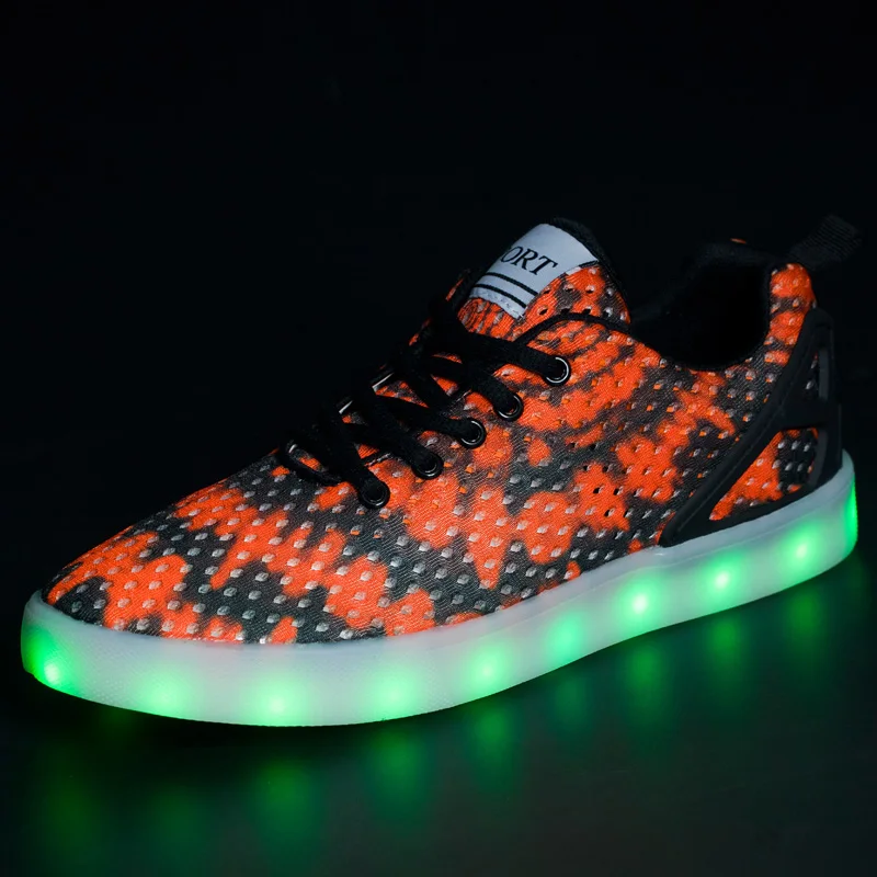 2016 Men Shoes Light Up Led Luminous Color Glowing Casual Fashion With ...